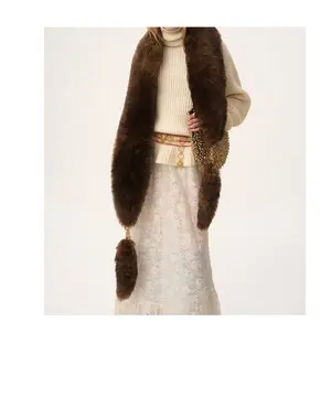 Chloé Lamb-fur Chain-embellished Scarf