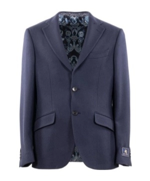 Etro Notched Patterned Blazer - Black