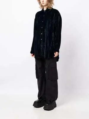 Palm Angels Velvet Crinkled Shirt