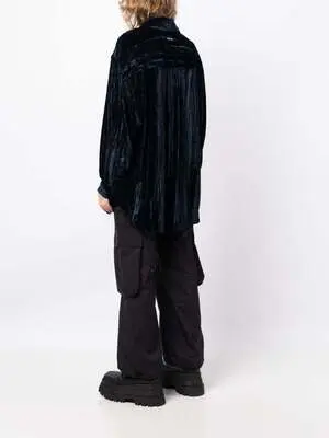 Palm Angels Velvet Crinkled Shirt