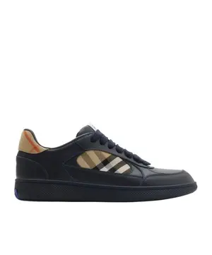 Burberry Checked Lace-up Sneakers - Indigo/sand