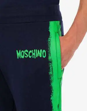 Moschino Graffiti Logo Printed Bermuda Shorts