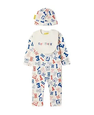 Off-White Graphic-print Romper Set - White