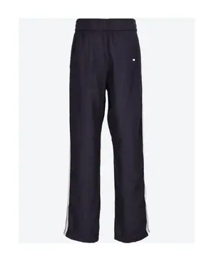 Palm Angels Logo-embroidered Linen Trousers
