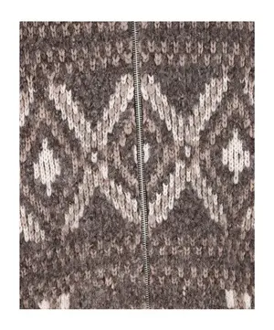 Brunello Cucinelli Fair Isle Pattern High Neck Zip-up Cardigan - No