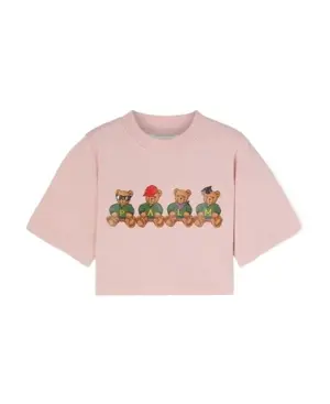 Palm Angels College Bears Cropped T-shirt
