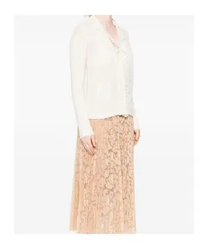 Ermanno Scervino Lace-trimmed Buttoned Cardigan