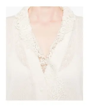 Ermanno Scervino Lace-trimmed Buttoned Cardigan