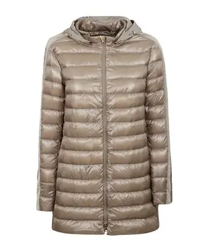 Herno Quilted Hooded Down Jacket - Nude