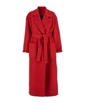 Fabiana Filippi Belted Coat - Red