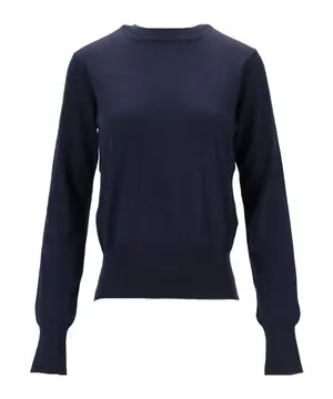 AMI Paris Crew Neck Fine-knitted Top - Black