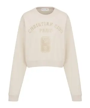 Dior Cropped Sweatshirt - White