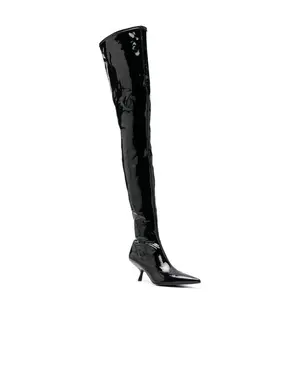 SERGIO ROSSI Maike 60mm Over The Knee Patent Boots