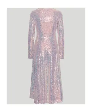 ROTATE BY BIRGER CHRISTENSEN V-neck Long-sleeved Dress