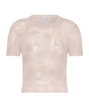 Dior Short-sleeved Sweater - Nude