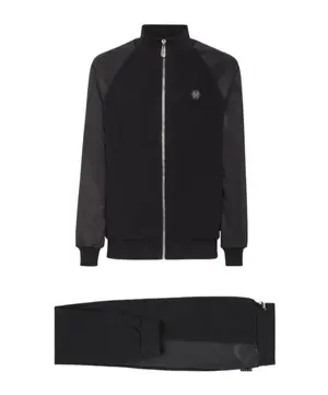 Philipp Plein Long-sleeved Sportswear And Trouser Set - Black