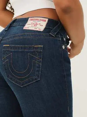 True Religion Billie Mid Rise Straight Jean
