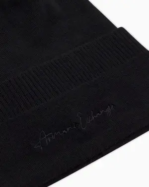 Armani Exchange Ribbed Beanie
