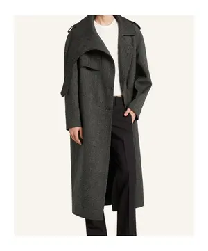 COURREGES Asymmetrical Collar Long Coat