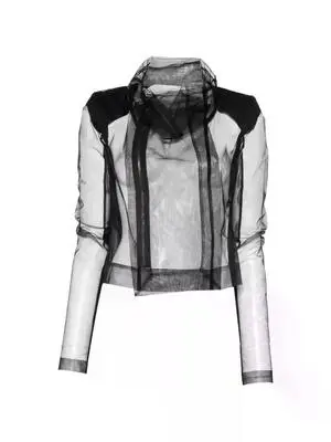 Rick Owens Sheer Asymmetric-zip Jacket