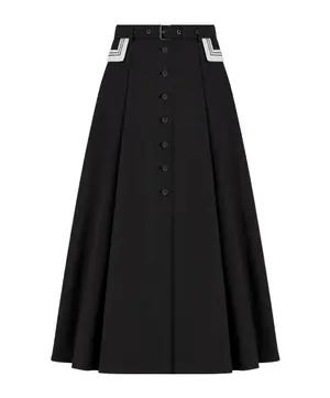 Dior Mid-length Flared Skirt - Black