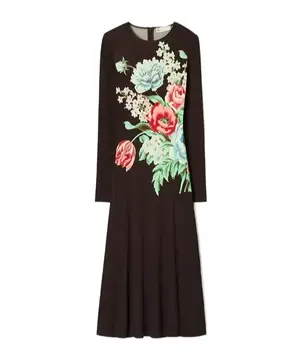 Tory Burch Printed Jersey Midi Dress