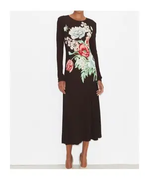 Tory Burch Printed Jersey Midi Dress