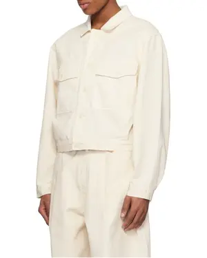 LEMAIRE Buttoned Cropped Denim Jacket - White