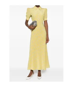 Alessandra Rich Floral Button-front Dress