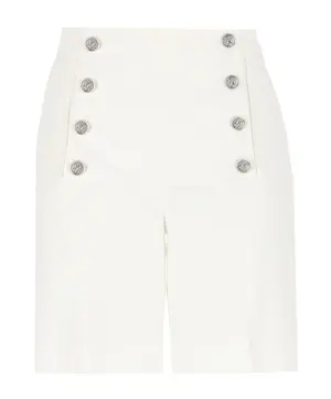 Etro High Waist Button Detailed Shorts - White