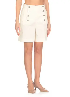 Etro High Waist Button Detailed Shorts