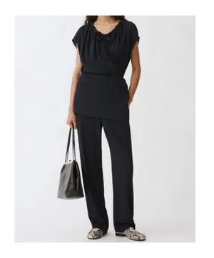Fabiana Filippi Sleeveless Shirt With Pussy Bow Detail - Black