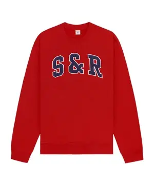 SPORTY  RICH Sporty & Rich Crewneck Sweatshirt With Letter Logo