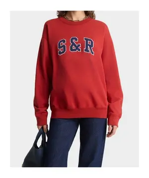 SPORTY  RICH Sporty & Rich Crewneck Sweatshirt With Letter Logo