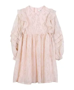 Chloé Ruffled Sequin-embellished Dress - Pink