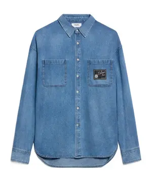 Celine Shirt In Cotton Denim - Indigo