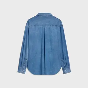 Celine Shirt In Cotton Denim - Indigo