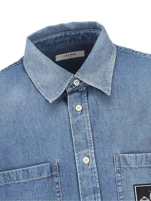 Celine Shirt In Cotton Denim - Indigo