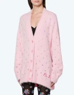 Philosophy Di Lorenzo Serafini Embellished Long Sleeve V-neck Cardigan