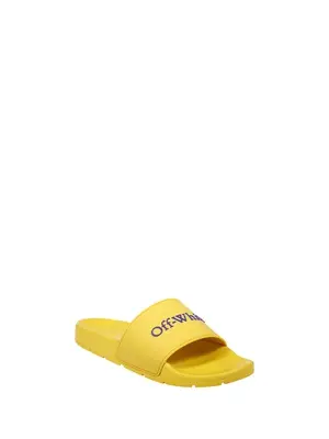 Off-White Bookish Logo Embossed Slip-on Slides