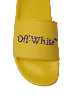 Off-White Bookish Logo Embossed Slip-on Slides