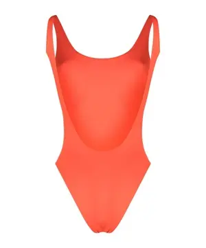 SPORTY  RICH Printed Backless One-piece Swimsuit