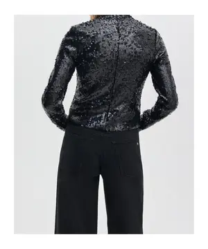 Rag & Bone Lucy Sequined Turtleneck Top