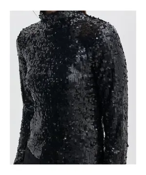 Rag & Bone Lucy Sequined Turtleneck Top