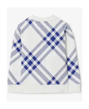 Burberry Checked Crewneck Sweatshirt