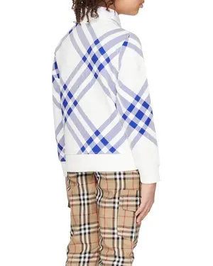 Burberry Checked Crewneck Sweatshirt