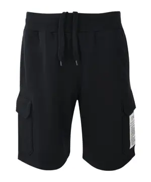 Moschino Logo-patch Organic Cotton Track Shorts - Black