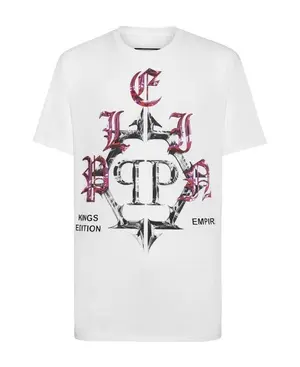 Philipp Plein Open-necked Black Shirt - White