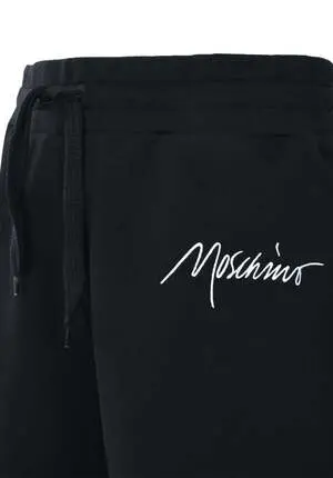 Moschino Embroidered Organic Cotton Track Shorts