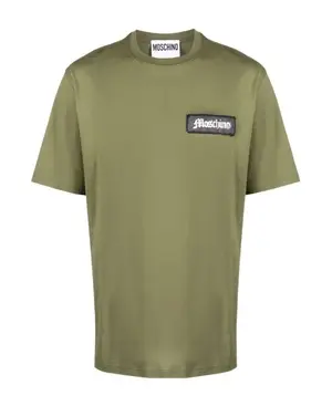 Moschino T-shirt With Round Neck And Short Sleeves - Green